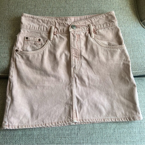 Zara | Skirts | Zara Pink Denim Skirt | Poshmark